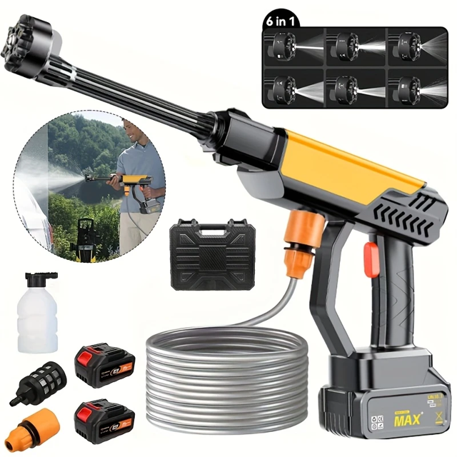 NEXPOW Cordless Pressure Washer, Portable Hand-held 6-in-1 Nozzle High