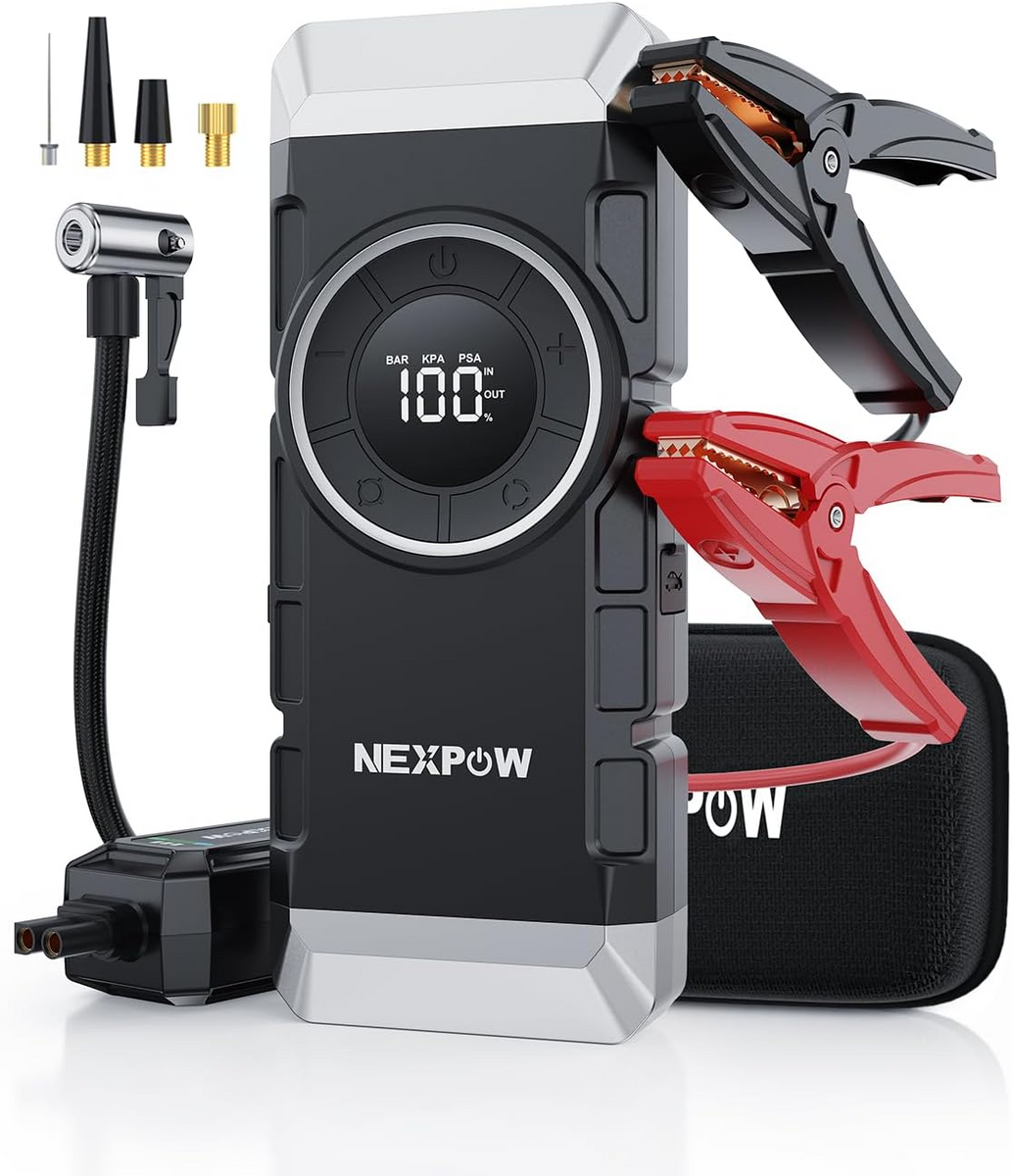 NEXPOW Jump Starter with Compressor, 3000A 150 PSI Car Jump Starter wi