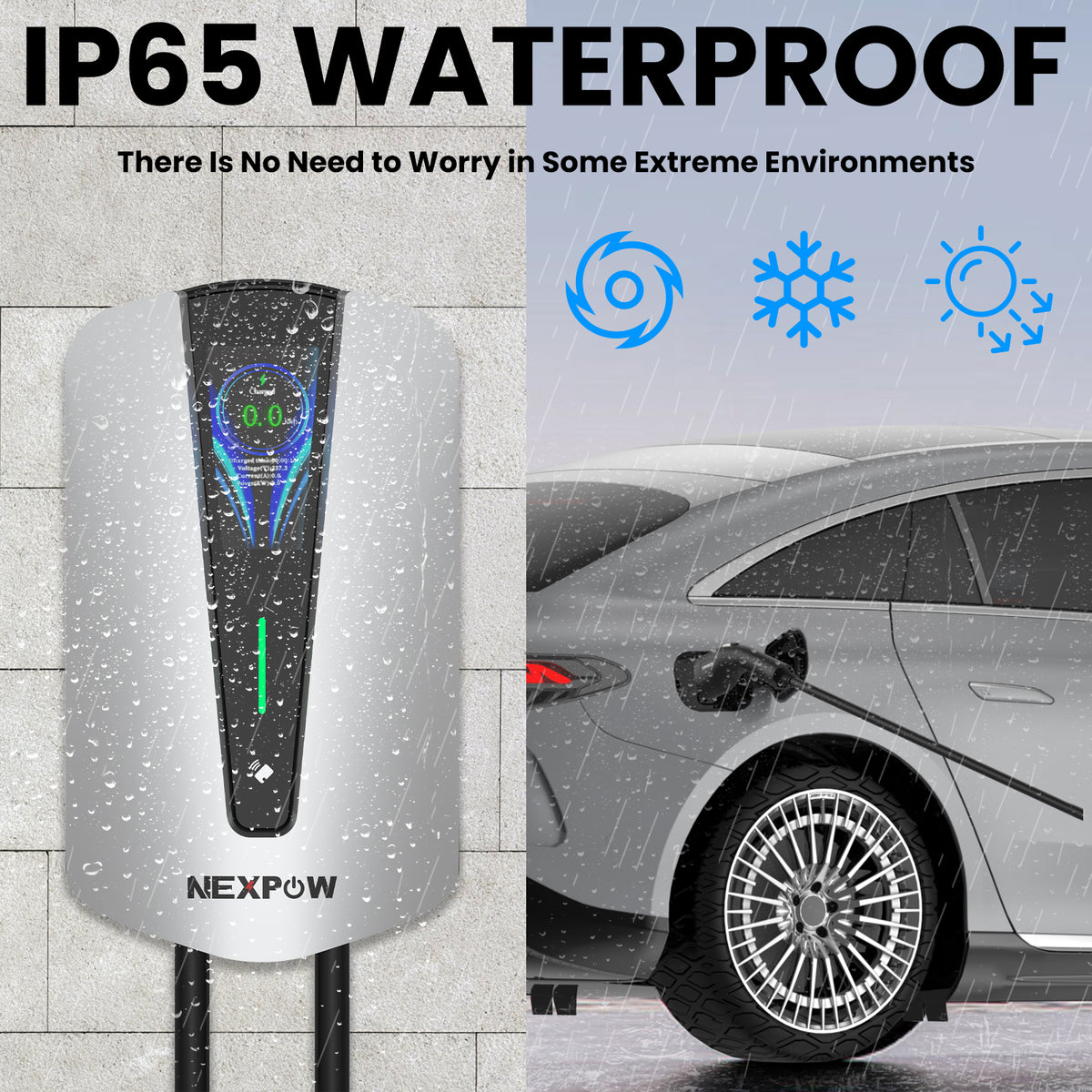 NEXPOW Level 2 EV Charger, Max 48A Adjustable Current Electric Vehicle