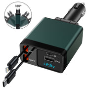 NEXPOW Retractable Car Charger Adapter, 150W Fast Charger for Car, 4 i