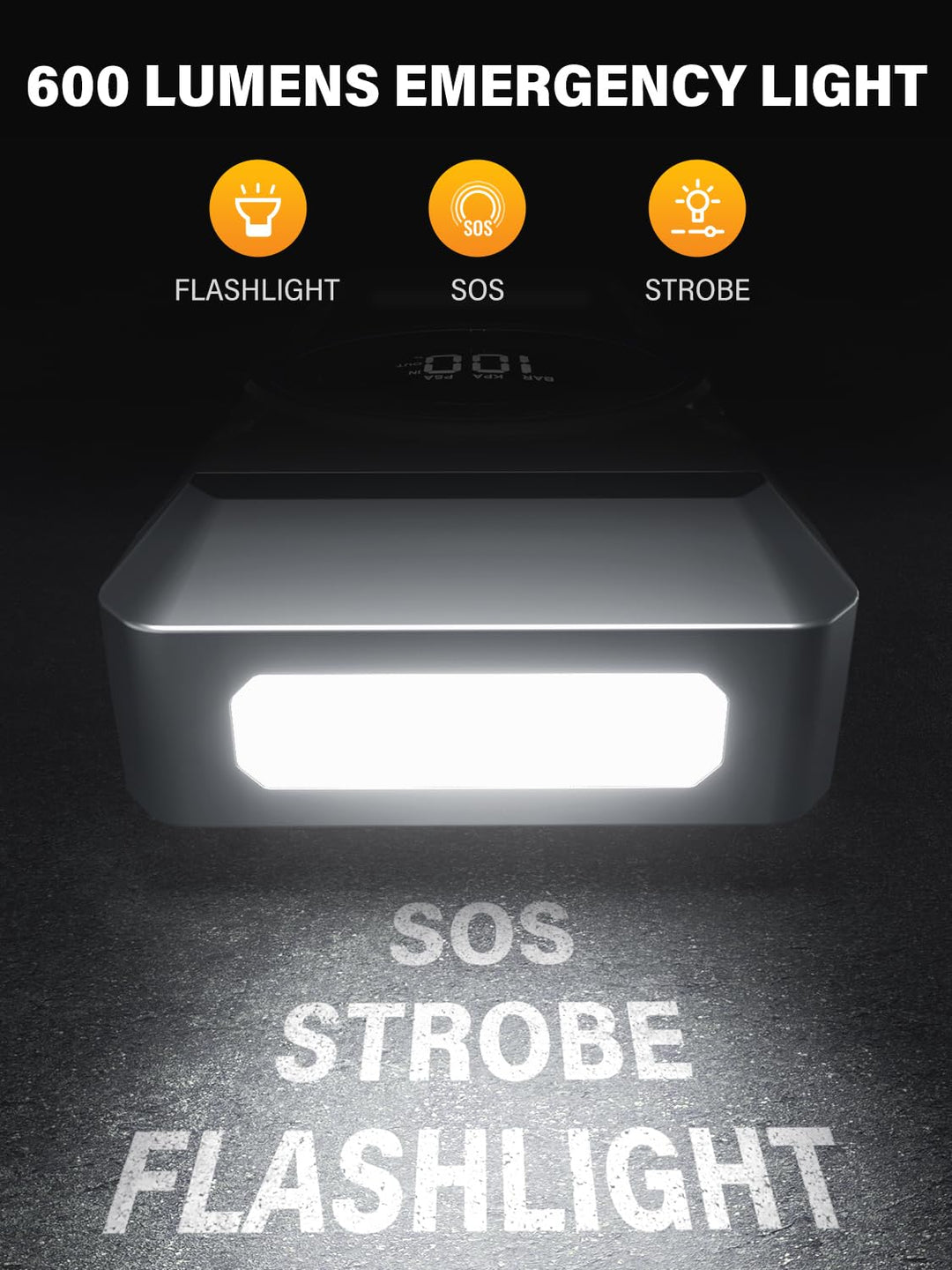 NEXPOW Car Battery Jump Starter 2000A Peak with Air Compressor,12V 150